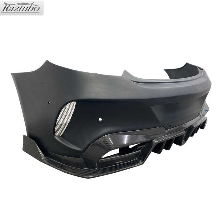 IMP style carbon fiber bodykit rear bumper diffuser for Mercedes-Benz ...