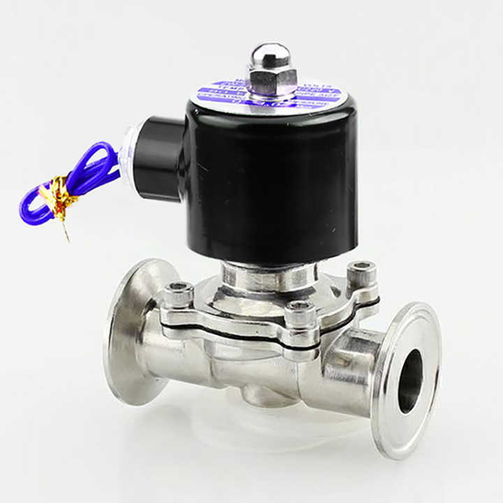 AC220V Normally Closed Two Way Tri Clamp Stainless Steel 304 316L Food ...