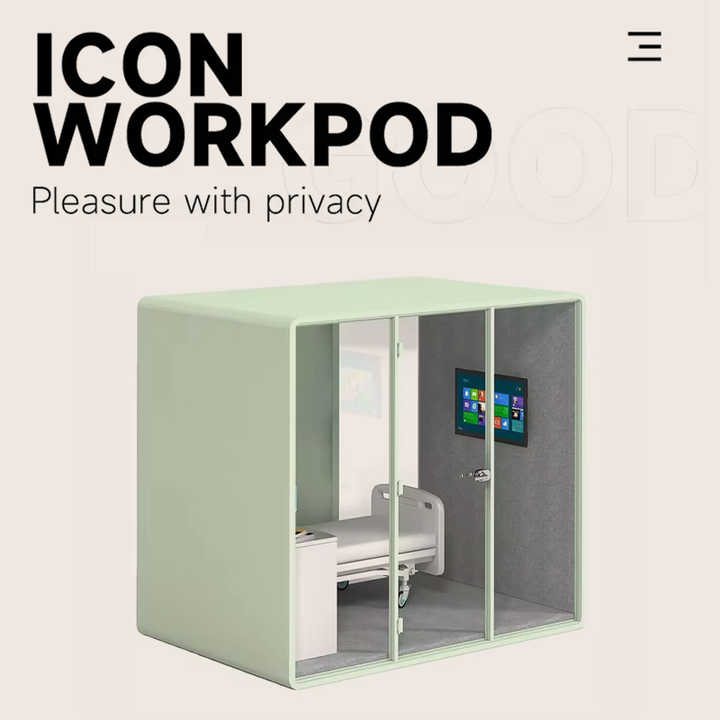 Office Portable Acoustic Meeting Booth Sound Isolation Telephone Pod ...