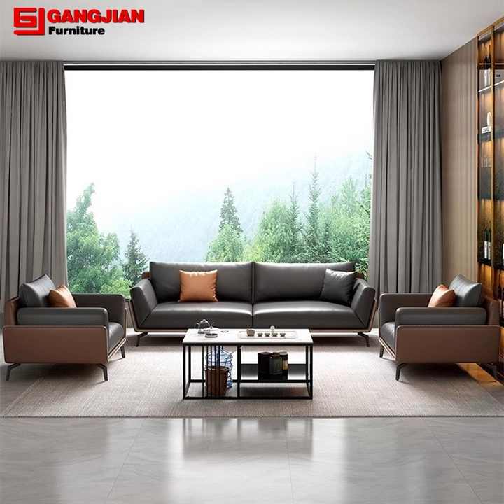 Modern Office Sofa Coffee Table Set for Business Reception Meeting ...