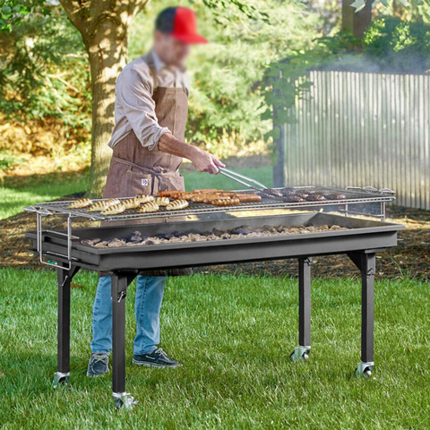 Fire Pit Cooking Swing Grate Height Adjustable Garden Tripod Balcony ...