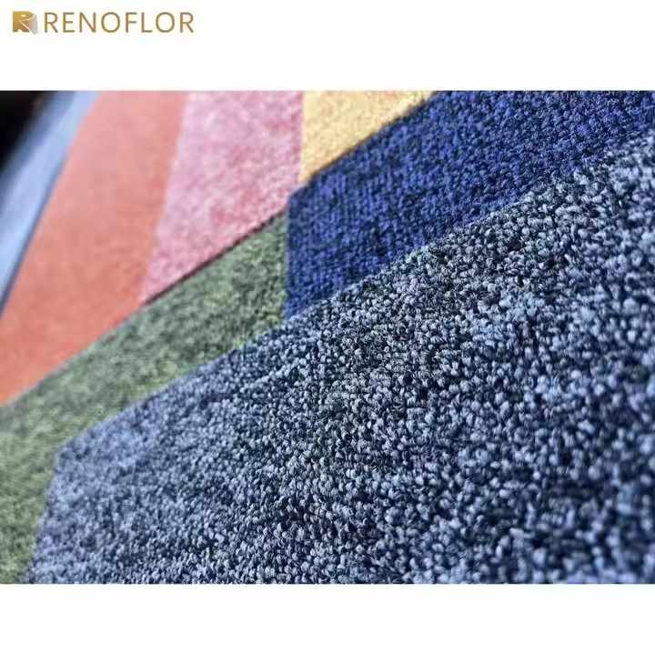 Custom Size PVC Backed Office Flooring Tiles 50x50 Square Commercial ...