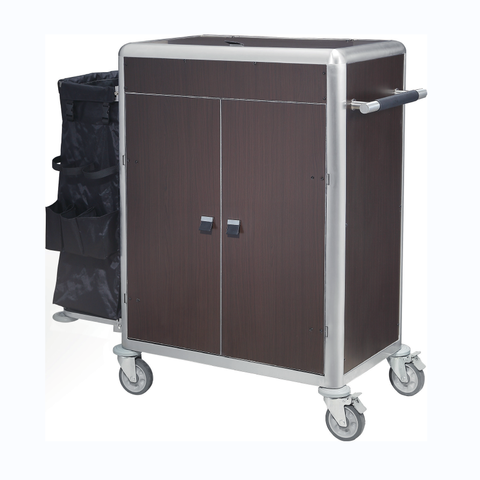 Hotel Metal Housekeeping Trolley - Extra Storage & Efficiency