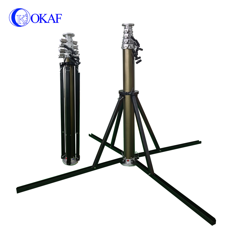 Portable Mobile Telescopic Mast Antenna Mounted Self Locking Tripod ...