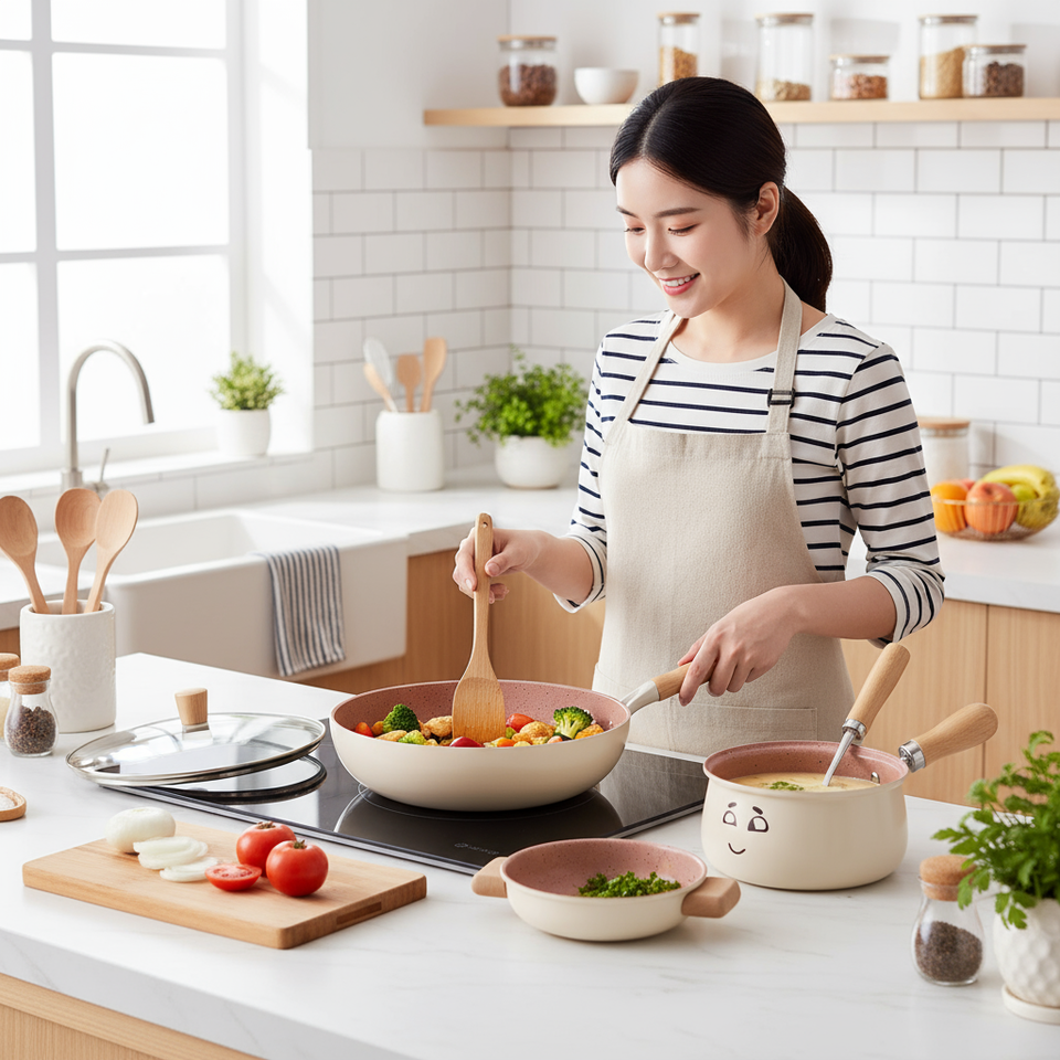 Best Quality 4pcs Cute Aluminum Durable Multifunction Cooking Pot Set ...