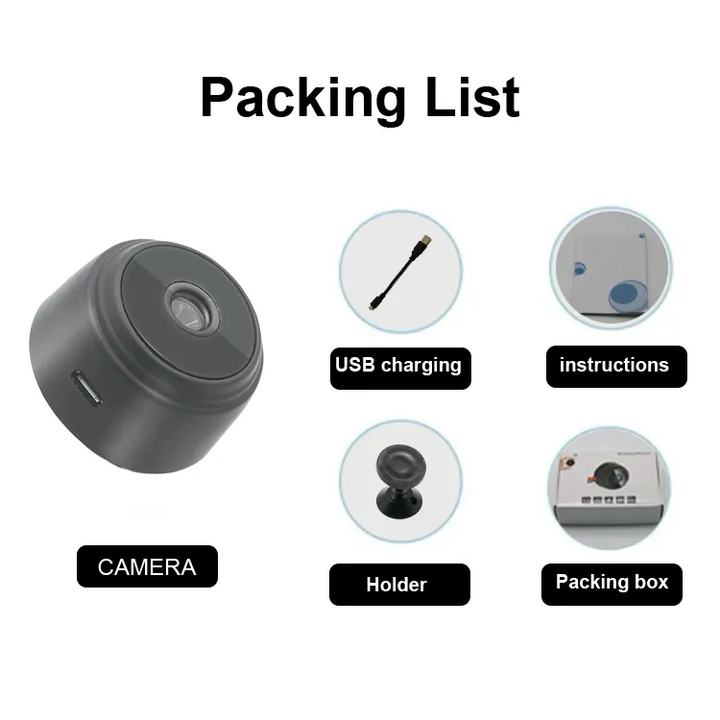 A9 Wireless Mini Wifi Battery IP Camera - 1080P Night Vision