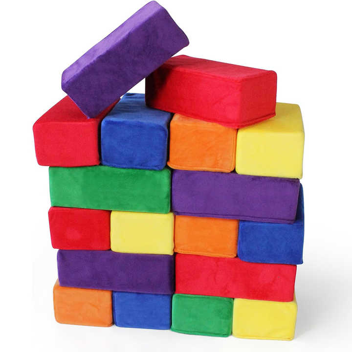 1492 Custom Plush Foam Filled Plush Blocks Soft Stackable Building Kids ...