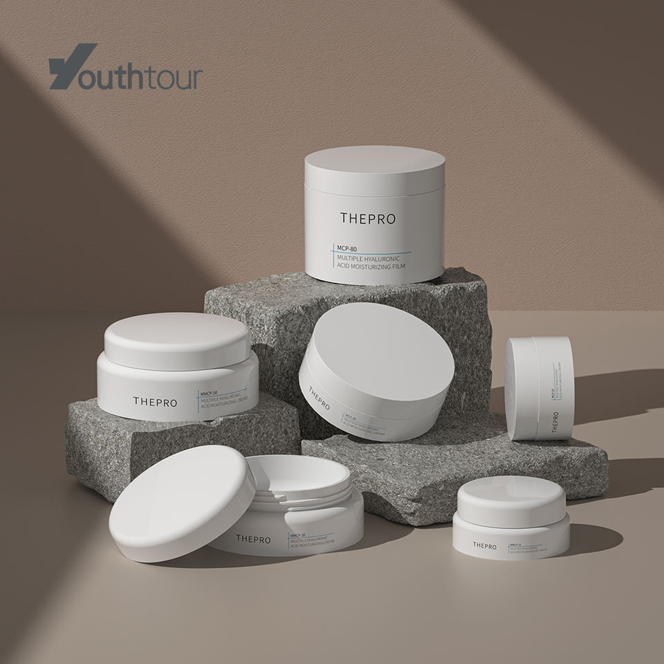 MCP Square Shape PP Plastic Cosmetic Eye & Face Cream Jars 15g/30g/50g ...