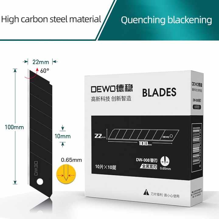22mm Graphic Blade 100*22*0.65mm Black SK2 Carbon Steel Best-selling ...