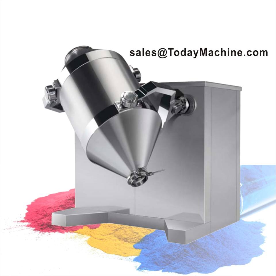 Stainless Steel Agitator Supermix Chemical 3D Drum Mixer Blender ...
