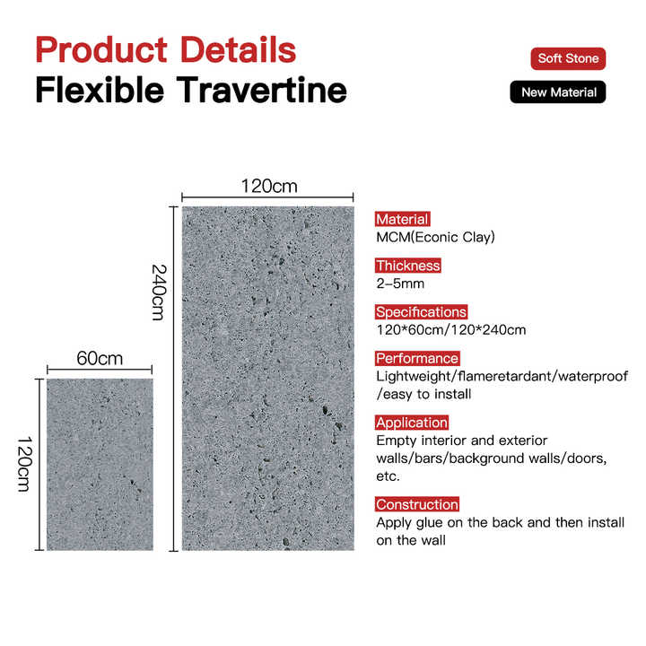 Flexible Stone Tile Panels - Durable and Stylish Cladding