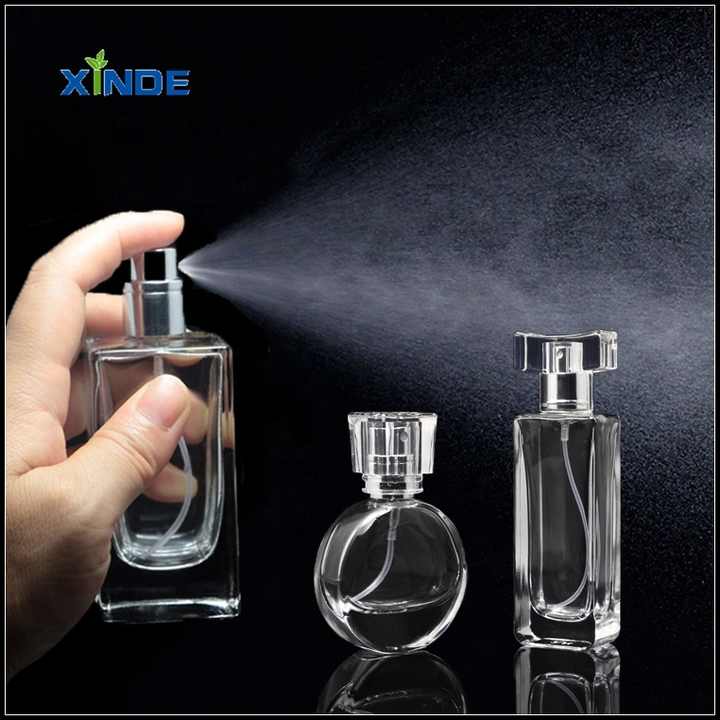 Custom 50ml Luxury Glass Perfume Bottle with Pump Sprayer