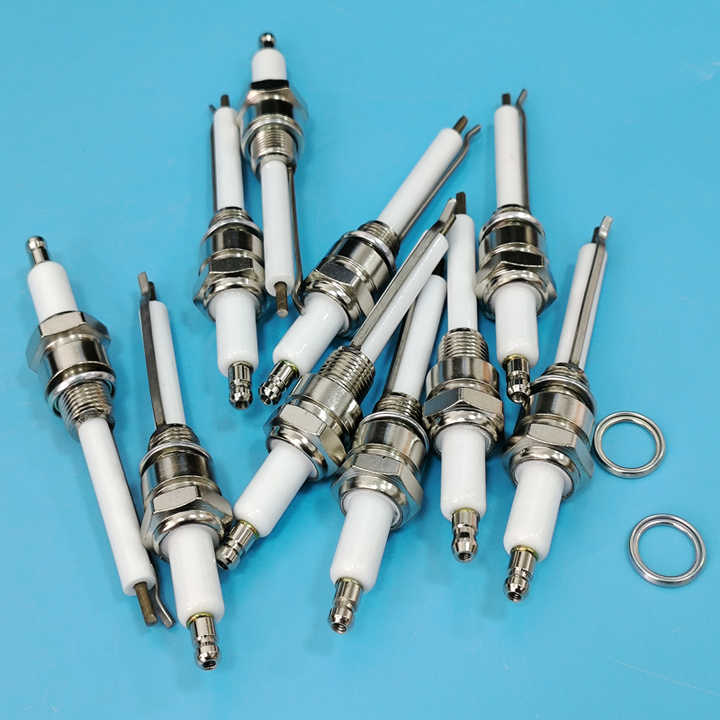 Alumina Electrode Spark Plug Glazed Ceramic burner Ignition Electrode ...