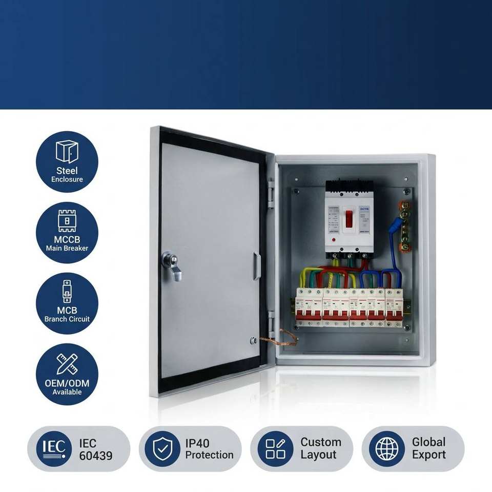 Wanbo-195 Low Voltage Power Distribution Box MCCB MCB Steel Enclosure ...