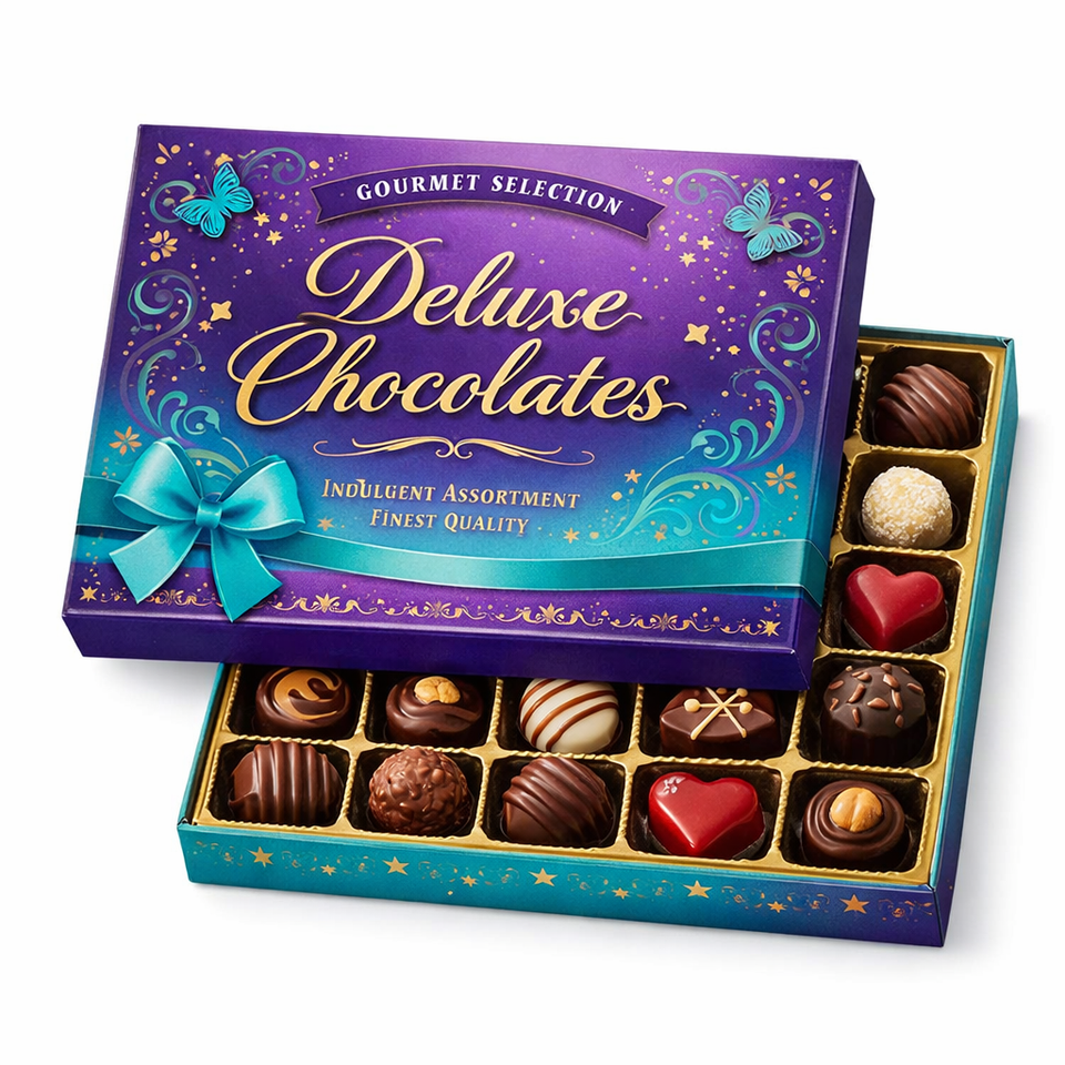 Deluxe Custom Made Christmas Chocolate Indulgence Gift Set-Premium ...