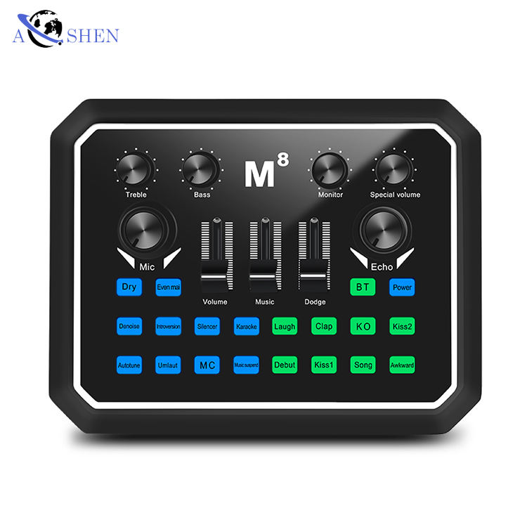 Professional audio interface portable usb sound card mixer 48V ...
