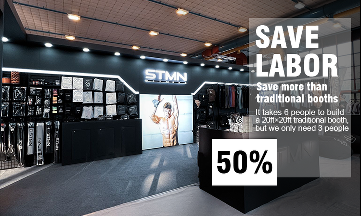 DIY Personalized Free Booth Design - Recycled Wood Trade Show Display