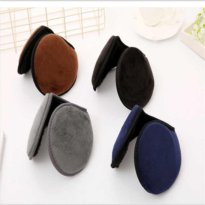 Soft Plush Ear Warmer Winter Warm Earmuffs for Men Fashion Solid Color ...