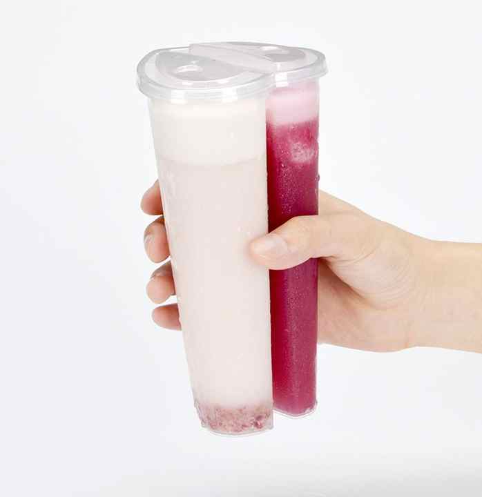 XYA Disposable Plastic Milk Tea Cup Thickened Share Cup Couples Heart ...