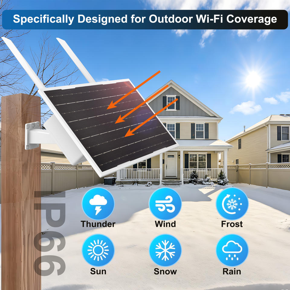 Outdoor Solar Power Panel IP66 Waterproof Router Wifi Repeater Home ...