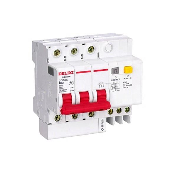 DELIXI Dz47sle RCD 30ma 100ma 300ma RCCB RCBO Circuit Breaker 3P