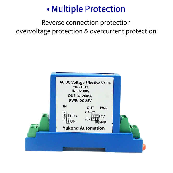 75mv 0-5v 0-10v Dc Voltage Transmitter with 220v Power Supply
