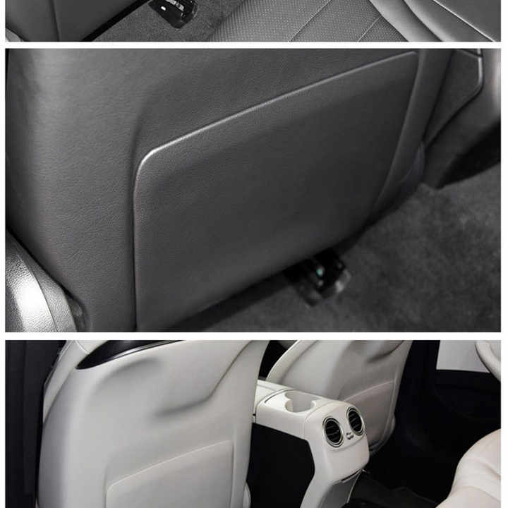 Car Seat Pocket Cover BrownColor Back Seat Leather Backrest Panel Trim ...