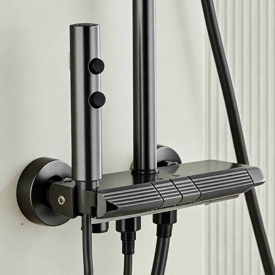 Pressurized Modern Design Space Aluminum Bathroom Shower Set Cold-And ...