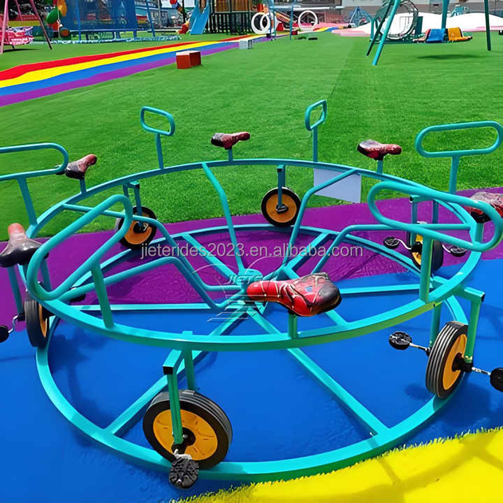 6 Seater Merry Go Round Bicycle Six-Person Pedal Rotary Bike Outdoor ...