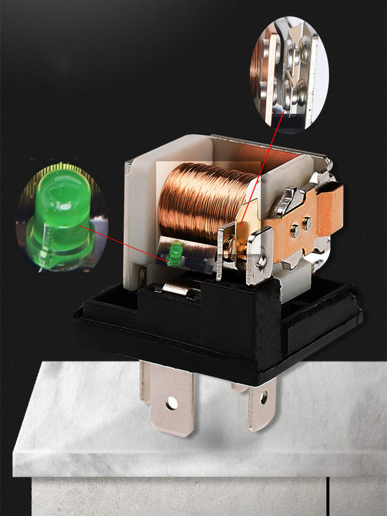 Musuha 12V 24V 5 Pin Automotive Relay SPDT DC Power Transparent Relay ...