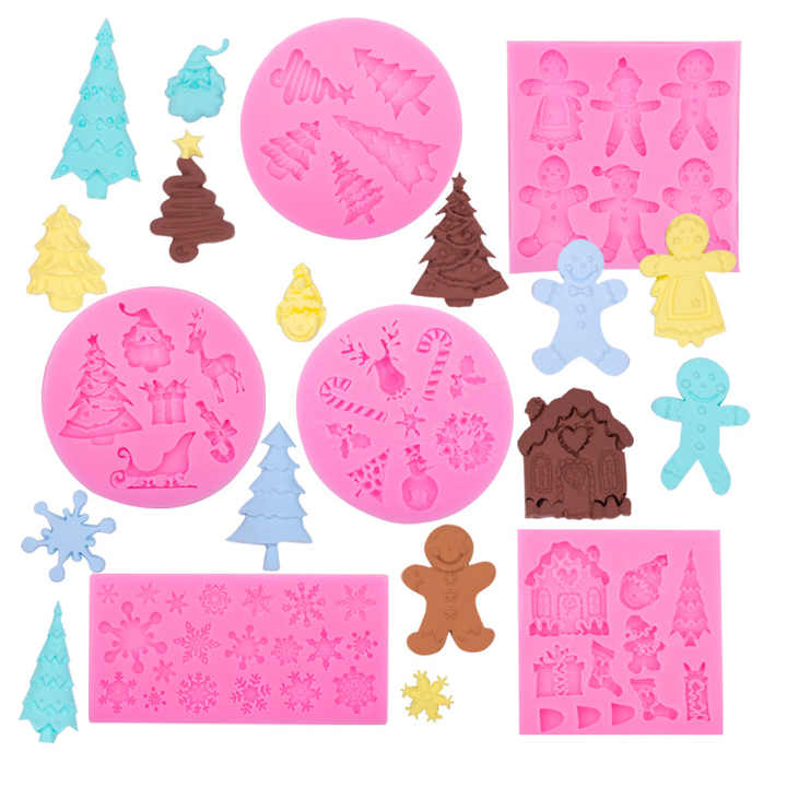 250721 Christmas Theme Silicone Candy Mold Eco-Friendly Fondant and ...