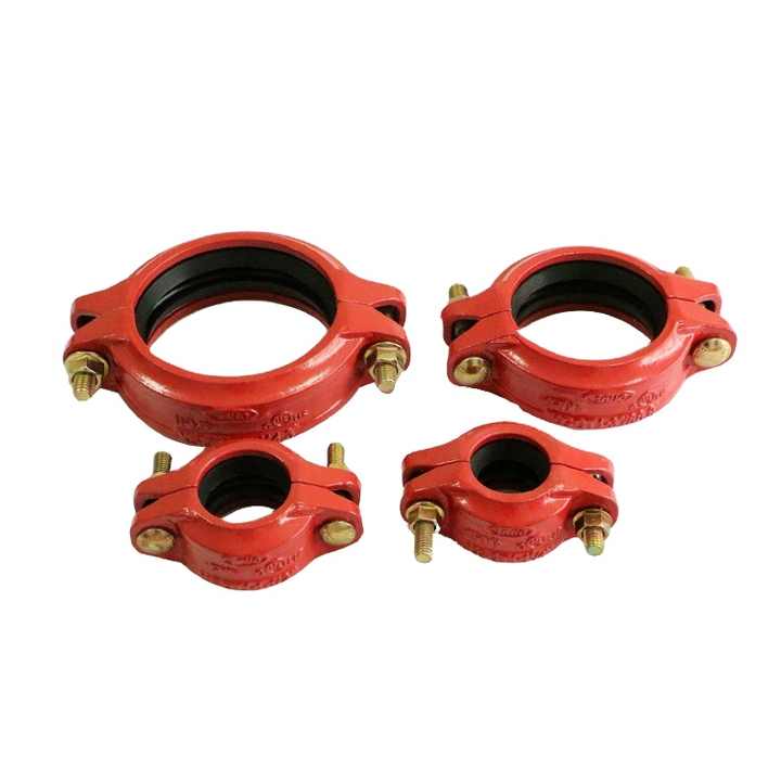 FM/UL-Approved Fire Fighting System Ductile Iron Grooved Rigid Flexible Joint Pipe Coupling ...