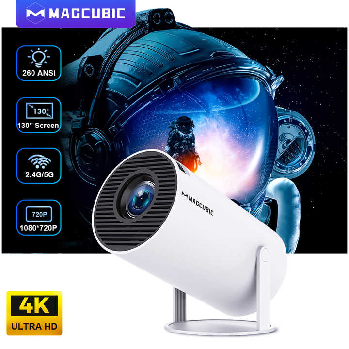 Android 11 Projector 4K 1280*720P Wifi6 260 ANSI AllwinnerH713 BT5.0 Home Cinema Outdoor ...