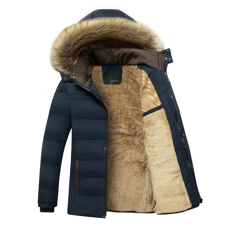 Men's Waterproof Hooded Parkas with Fur Collar - Warm & Stylish