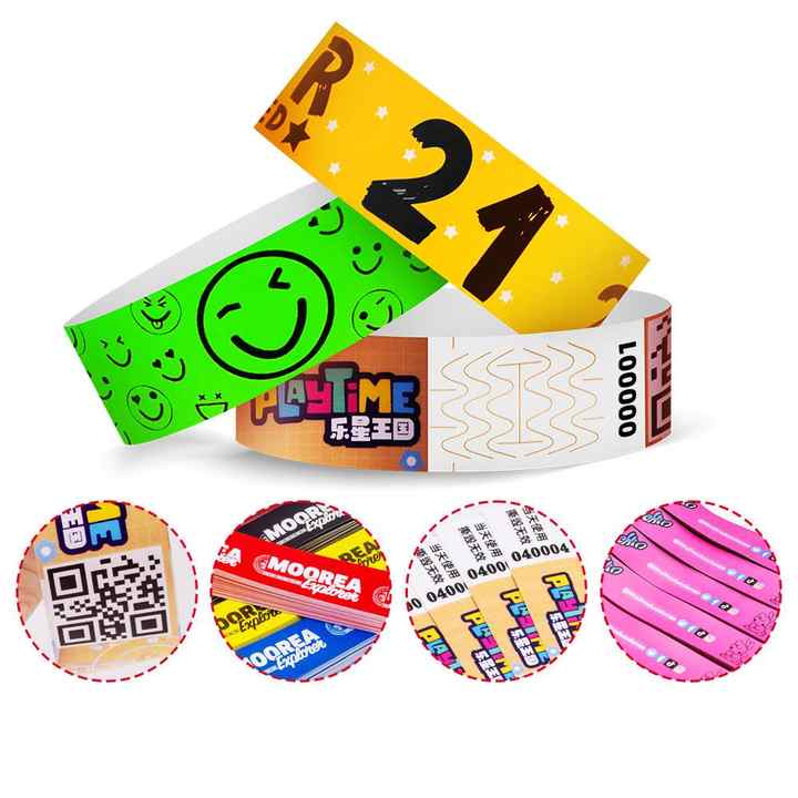 Custom Printable Complicated Barcode Waterproof Disposable One Time Use ...