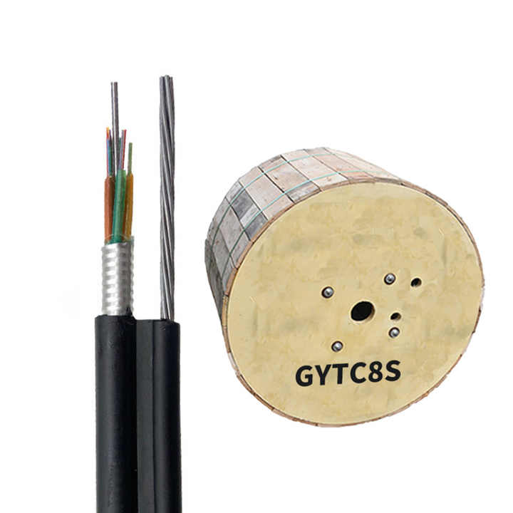 Outdoor FTTH Fiber Optical Drop Cable GYTC8S Single Mode Armored Steel ...