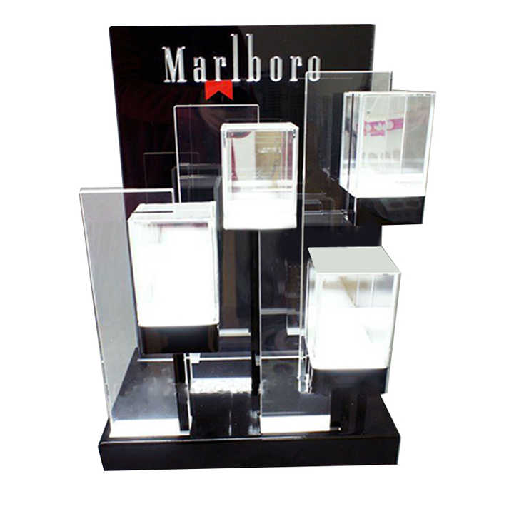 Custom Counter Acrylic Led Cigarette Box Display Stand For Smoke Shop ...