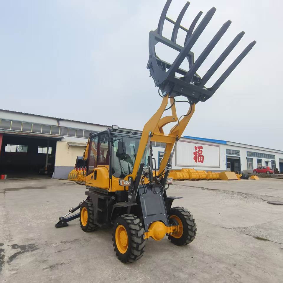 Mini Diesel Backhoe Loader Farm Tractor with Engine 37kW Power 0.04m ...