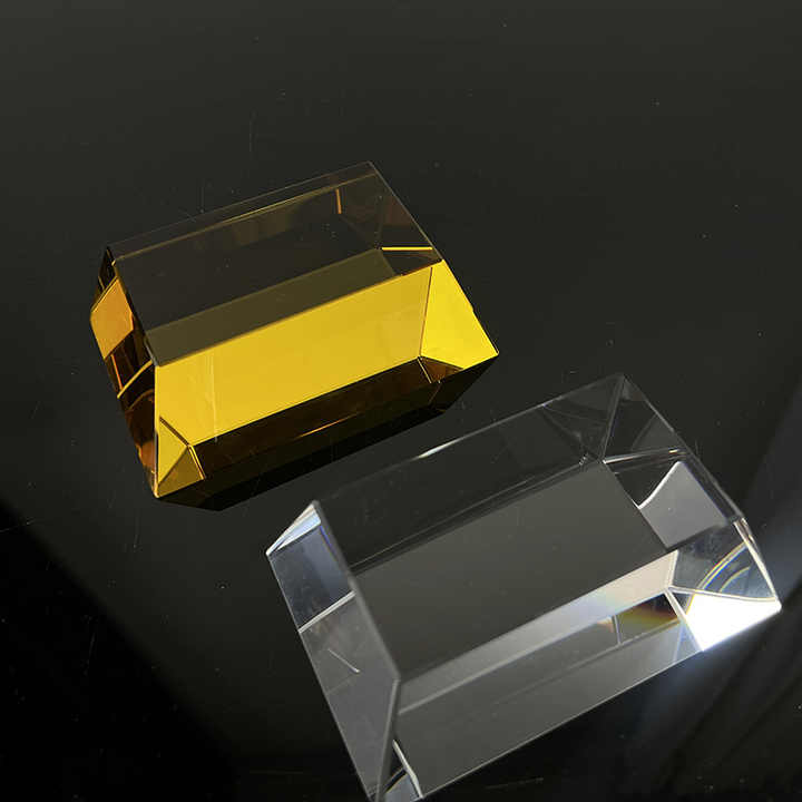 Clear Yellow Trapezoid Crystal Base for Trophy Awards MH-TF0271 ...