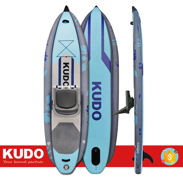 KUDO Three Chamber Inflatable Paddle Board Fishing SUP