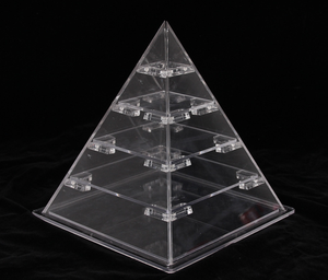 Buy Freestanding Clear Acrylic Display Pyramid with Custom Designs ...