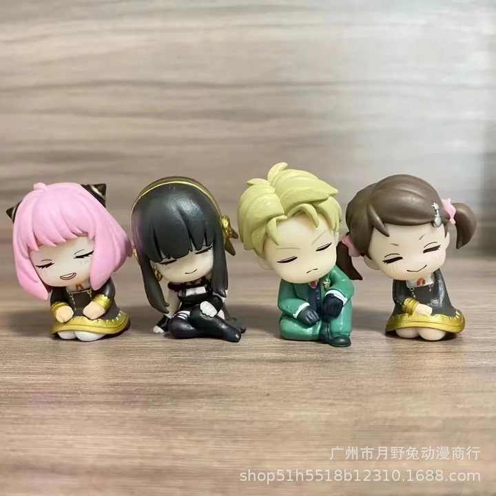 4 Styles SETS Anime spy X Family Figures Ania Lloyd Fudge PVC Action ...