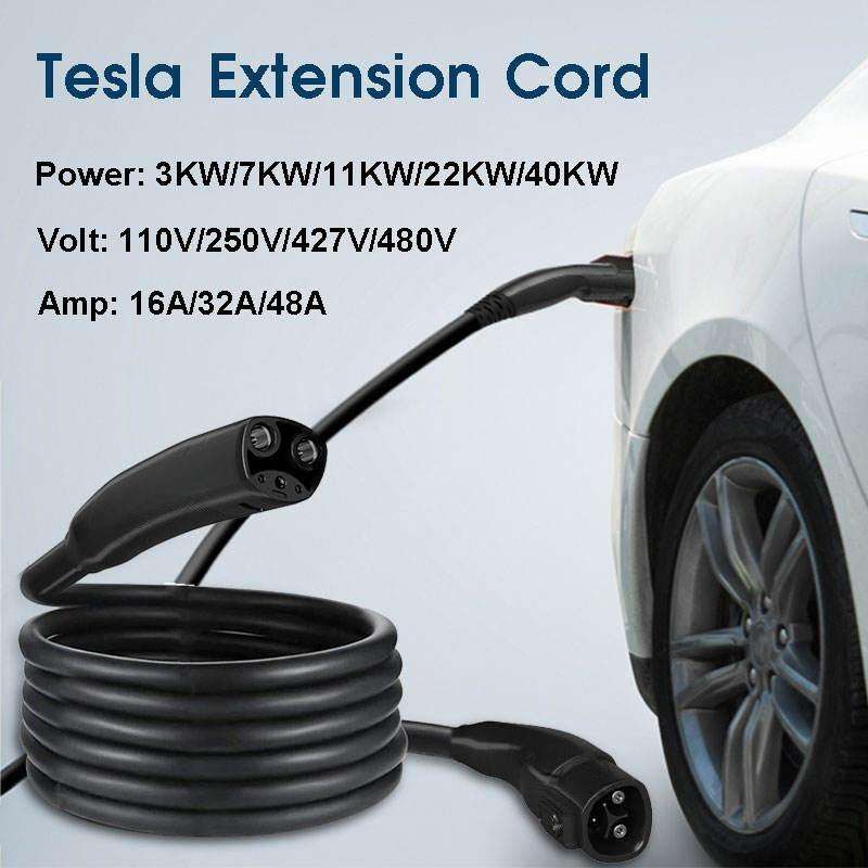 New Mini 48A 6.72m NACS Tesla EV Charging Extension Cable with Plug ...