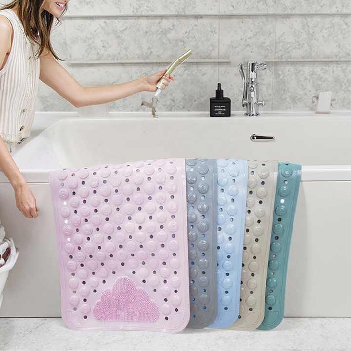Luxury Bath Room Hotel Bath Mat Solid PVC Non-Slip Shower Tub Mat ...