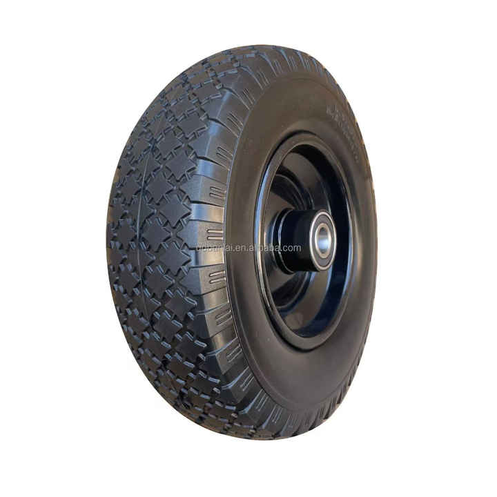12Inch Solid Pu Foam Wheel Flat Free Wheelbarrow Tire Hand Truck Wheel ...