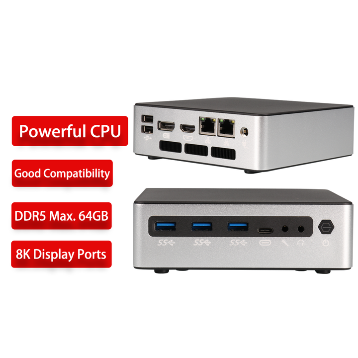 Intel Core I5 1340p 13th Gen Nuc Nano Small Micro Pc Mini Pc X86 2 Ethernet Lan Windows 10 11 ...