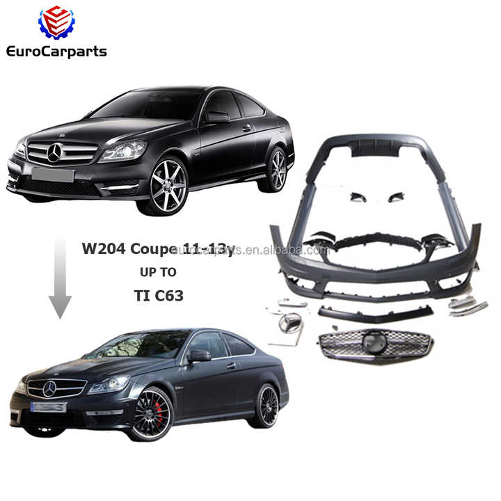 W204 Coupe 2011 2013 Year Upgrade to TI C63 Style Body Kit Fit for C Class W204 Coupe Car Bunpers Car Accessories