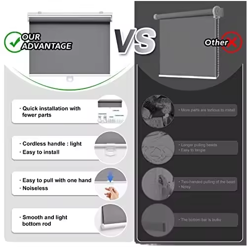 Various Window Curtains, Roller Blinds, Manual Blackout Roller Blinds ...