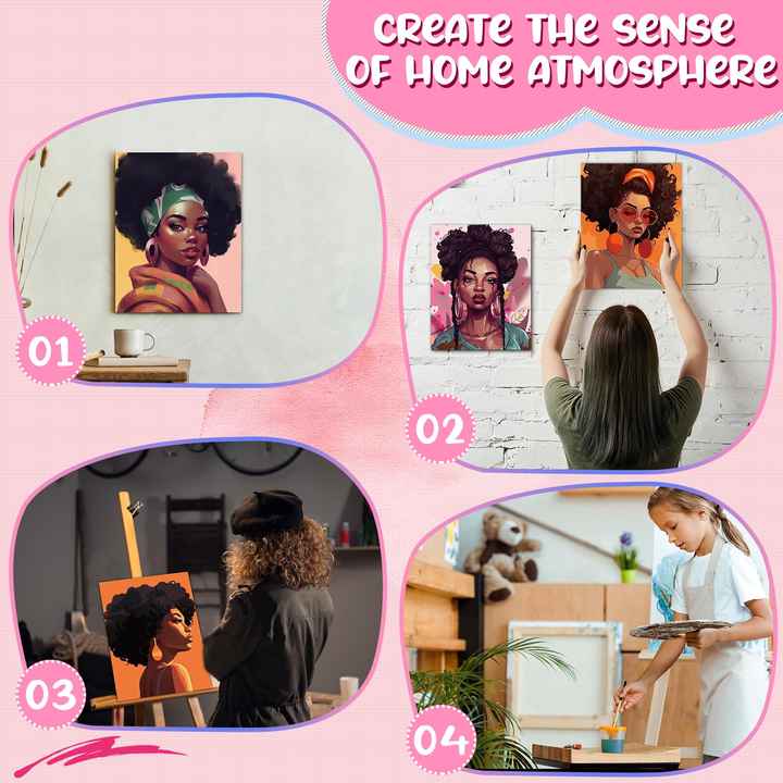 DIY Paint Mini Pre Drawn Outline Canvas Pre Drawn Stretched Canvas ...