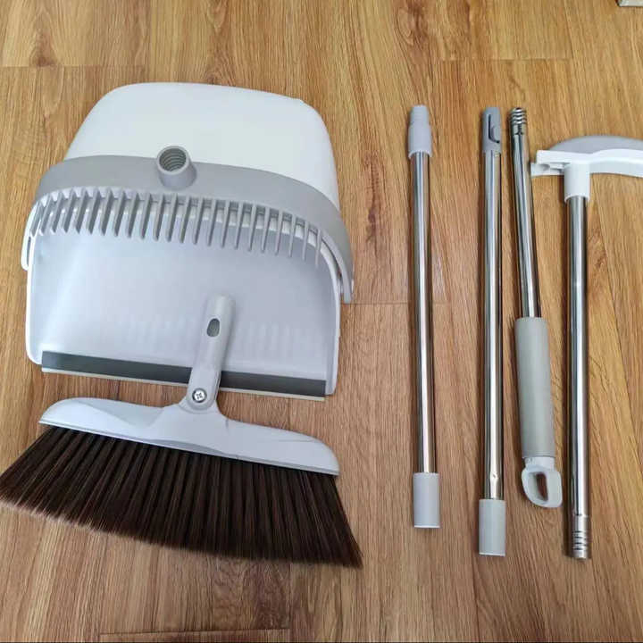 High Quality Plastic Broom With Dustpan Cleaning Broom and Dustpan Set ...